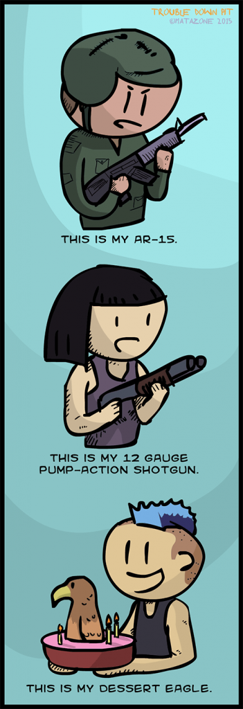 Gun pun – Trouble Down Pit